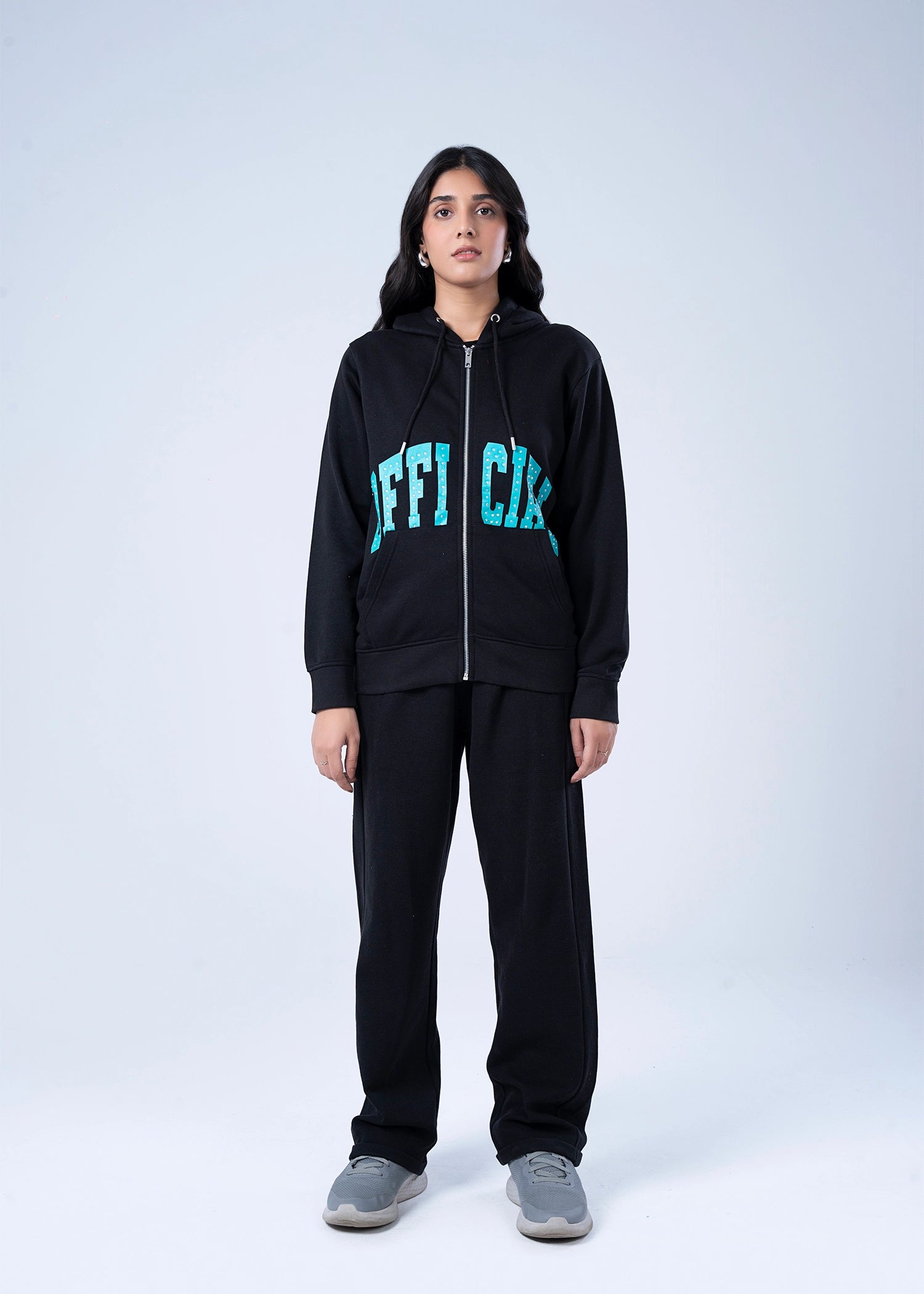 PULL OVER HOODIE BLACK - LDS-A1787 – Chenone Official